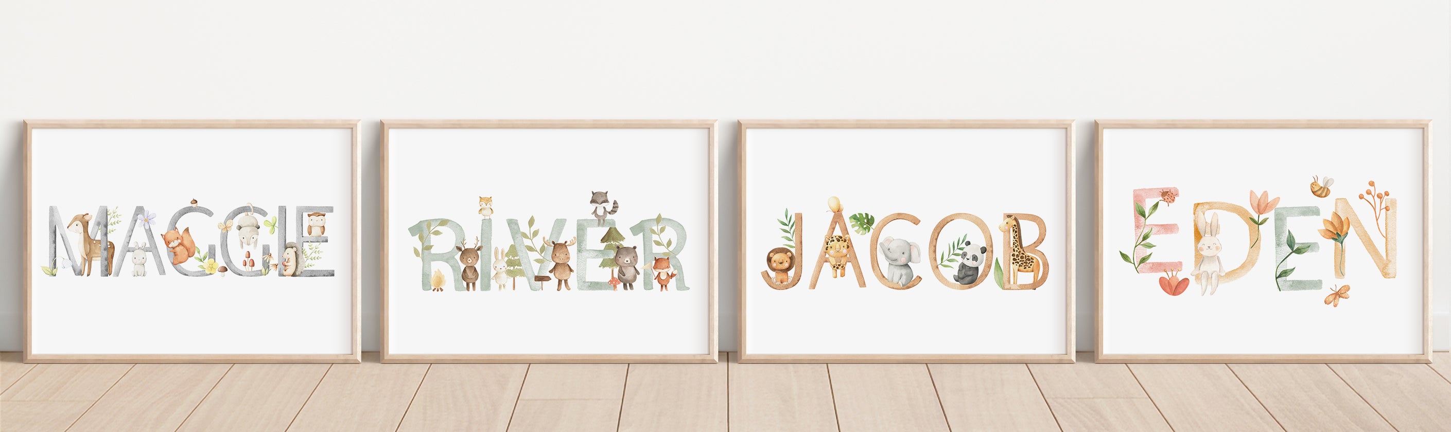 Personalised Nursery Wall Art | Baby Name Prints | Custom Name Prints ...