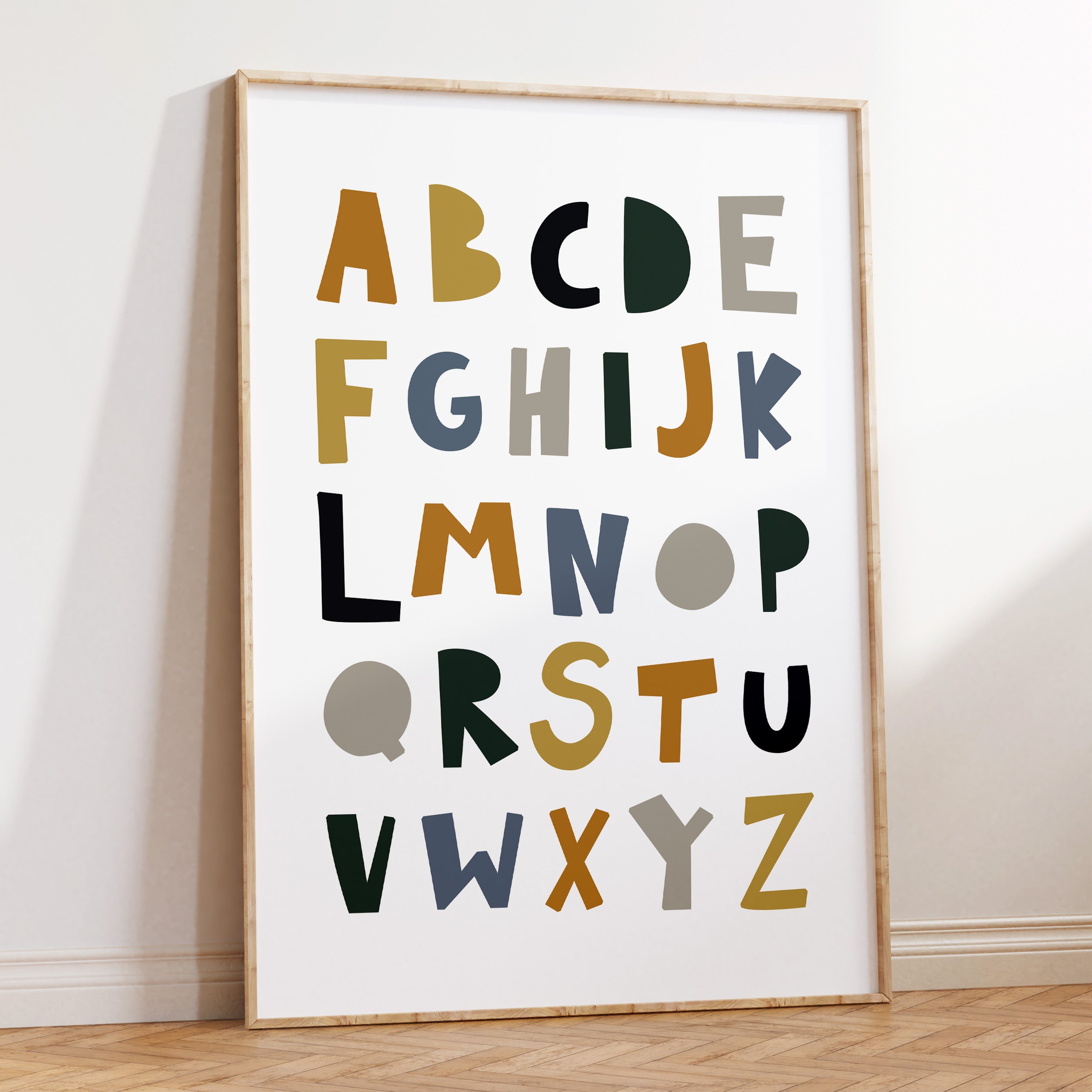 Alphabet Poster | Nursery Alphabet Print | Kids Wall Art – The Kids ...