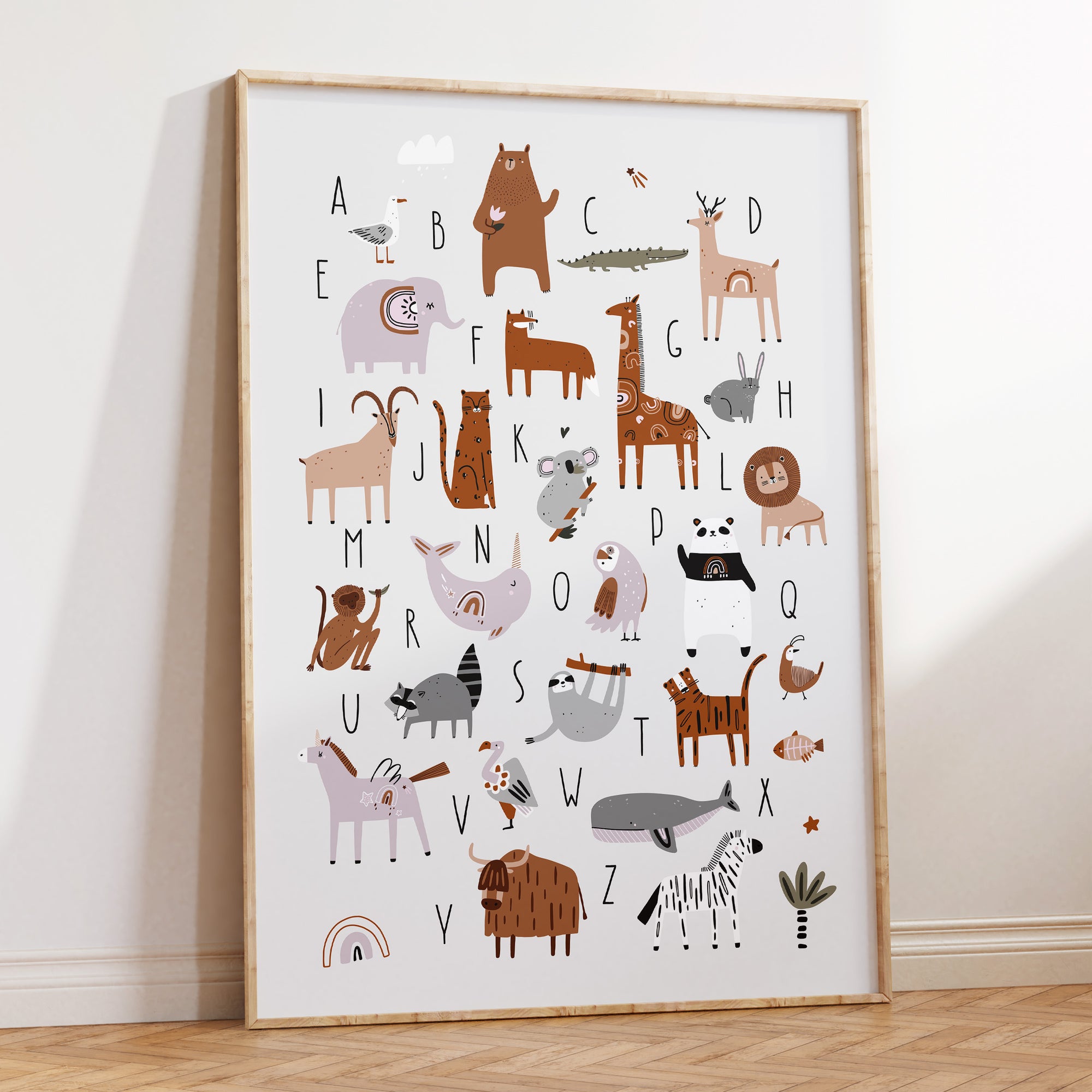 Animal Alphabet Poster | Nursery Prints | Kids Wall Art – The Kids ...