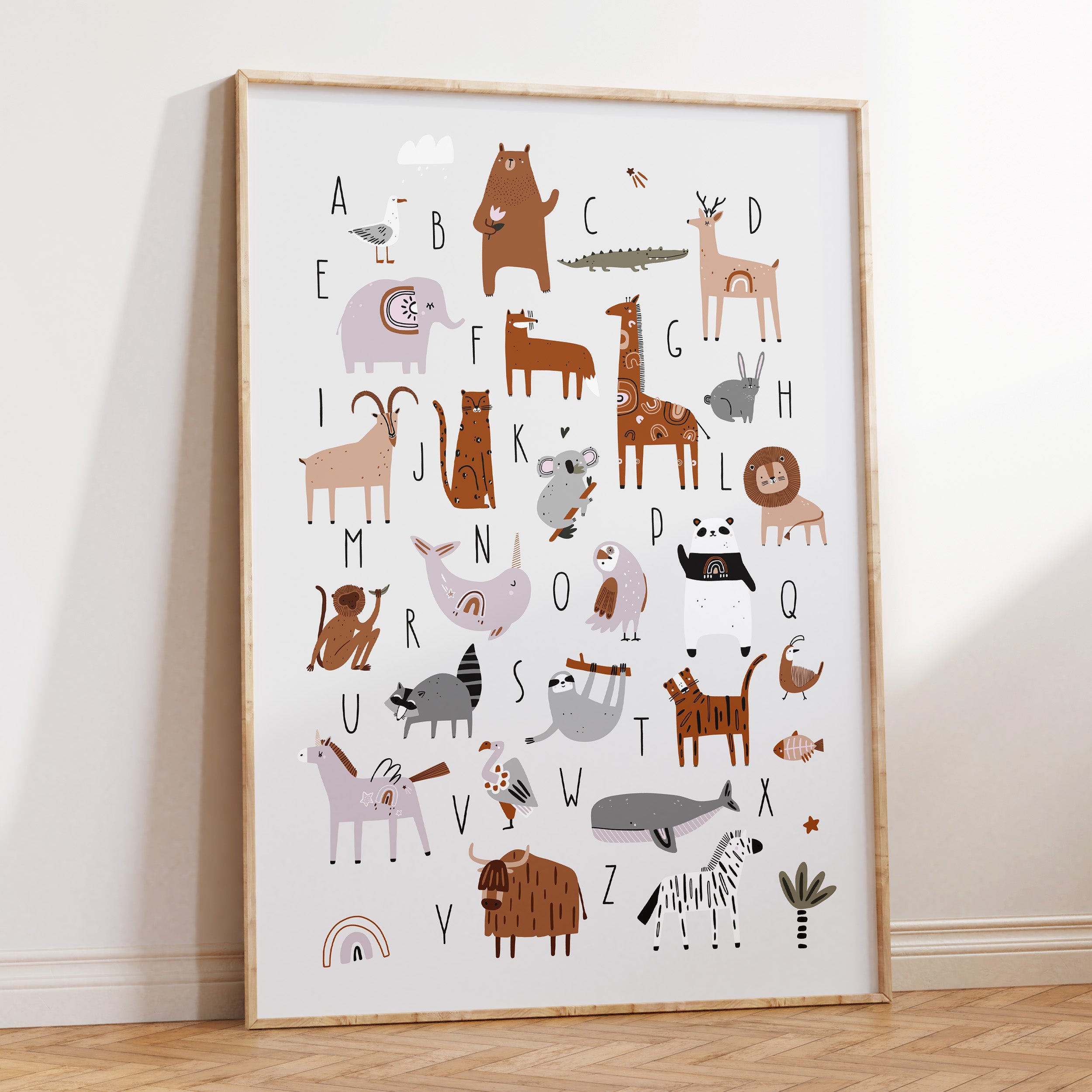 Animal Alphabet Poster | Nursery Prints | Kids Wall Art – The Kids ...