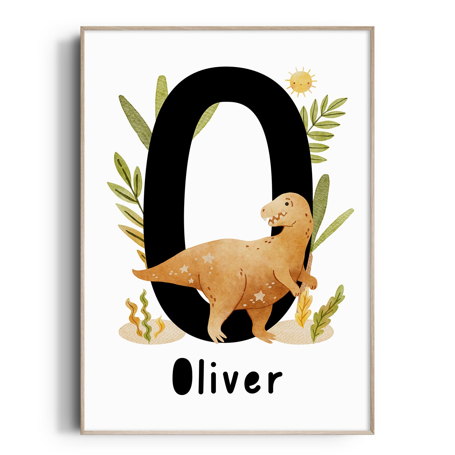 Dinosaur Wall Art | Boys Personalised Dinosaur Name Print – The Kids ...