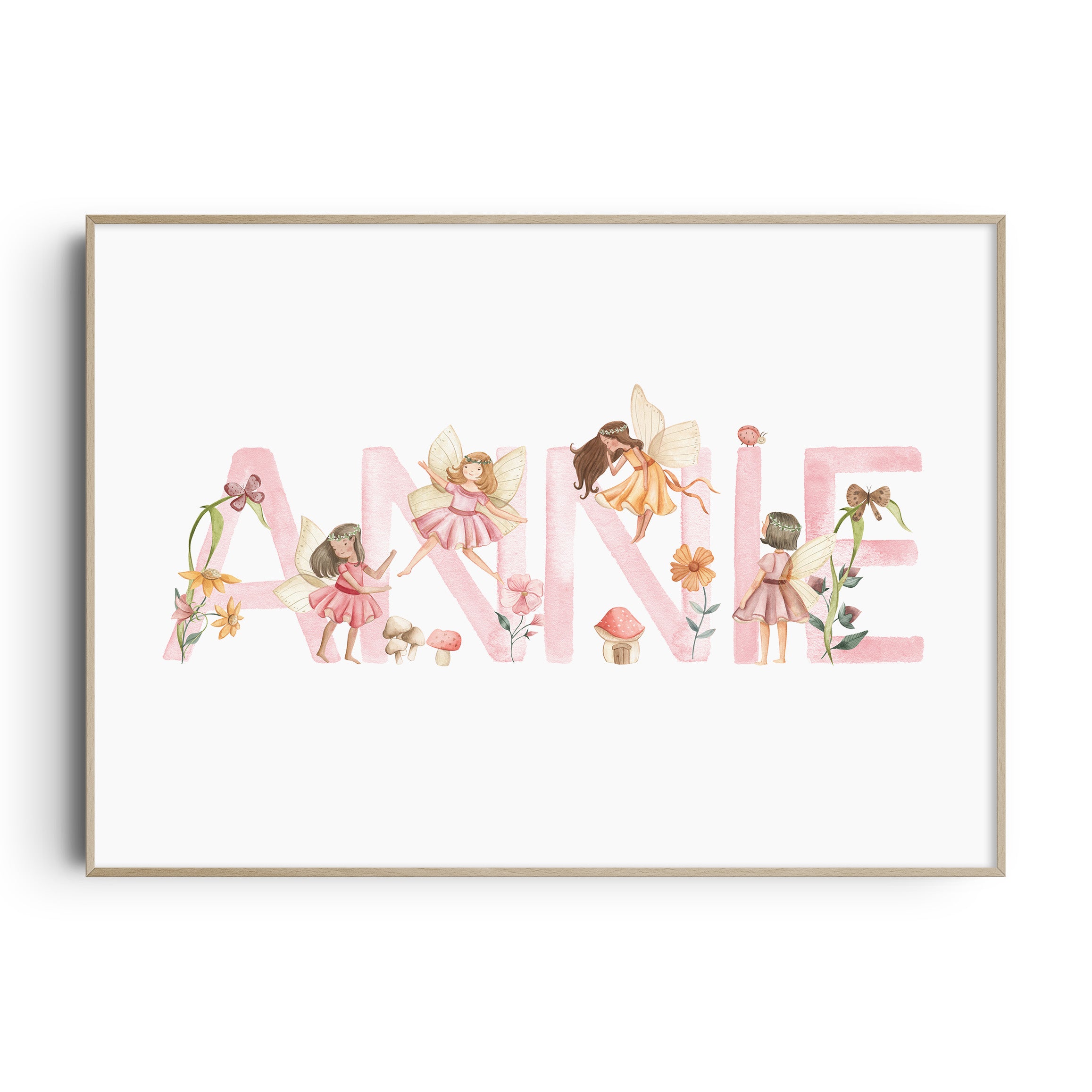 Fairy Name Print | Nursery Wall Art | Girls Nursery Decor – The Kids ...