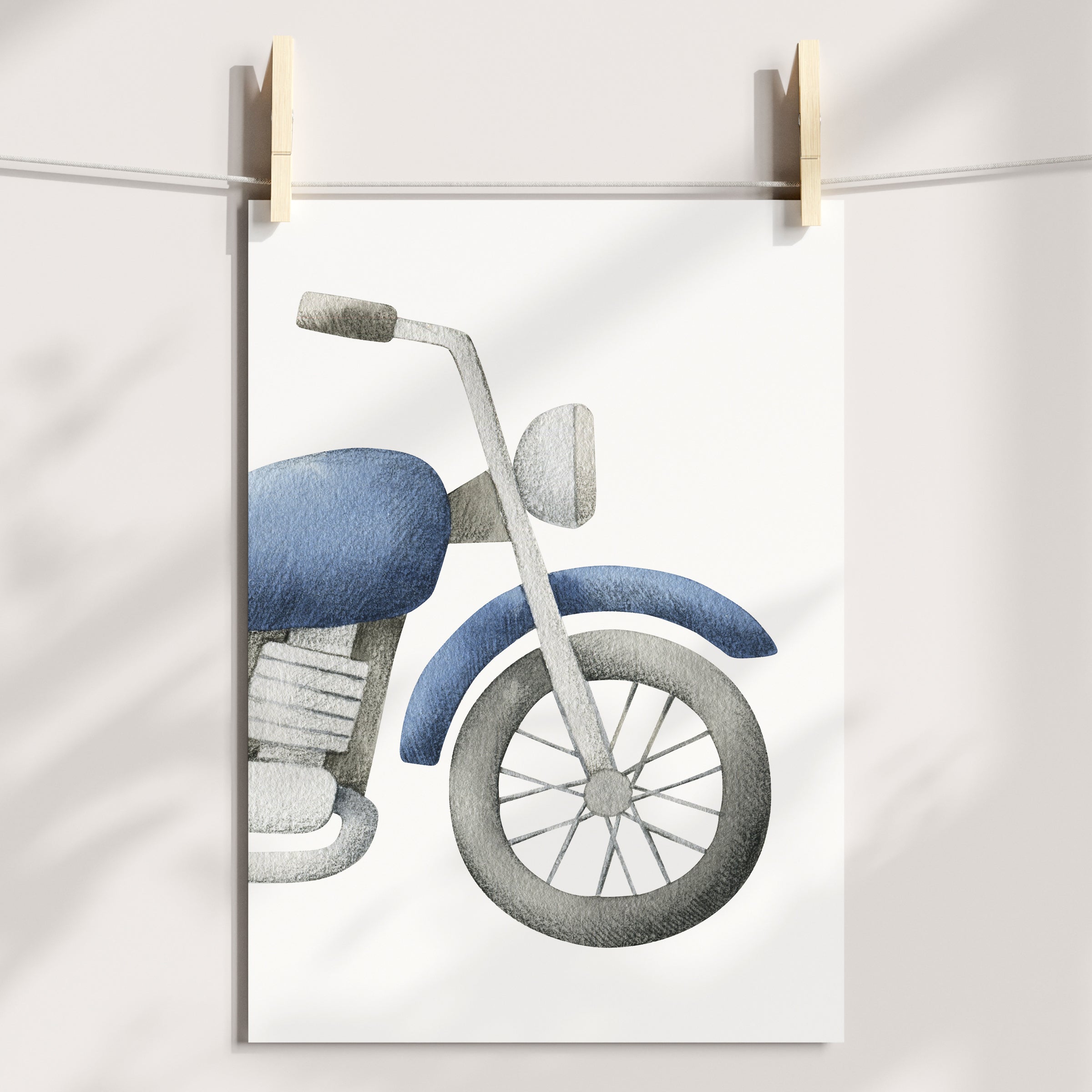 Boys Motorbike Wall Art | Motorcycle Nursery Print | The Kids Print ...