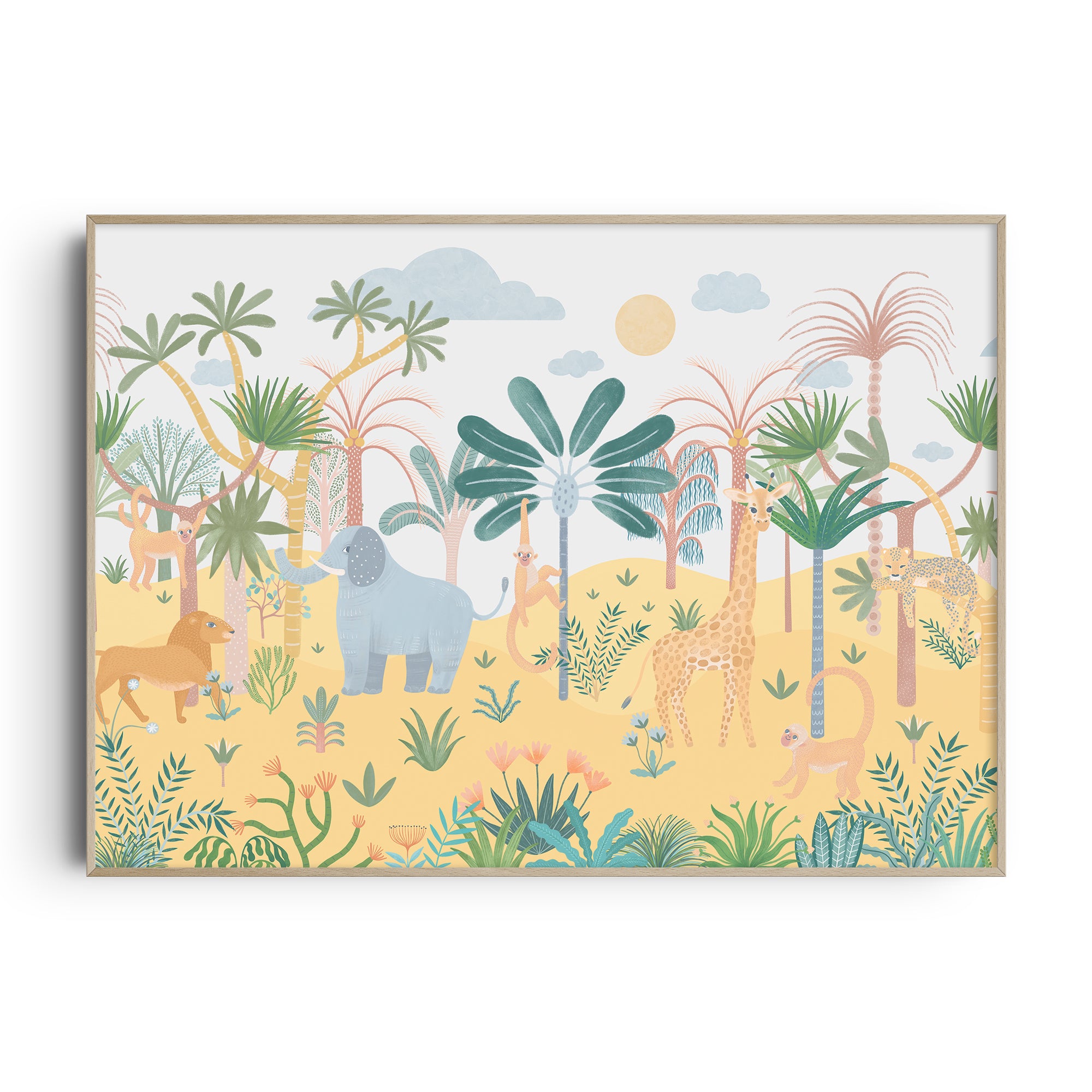 Safari Animal Nursery Wall Art | Kids Jungle Nursery Decor | African ...