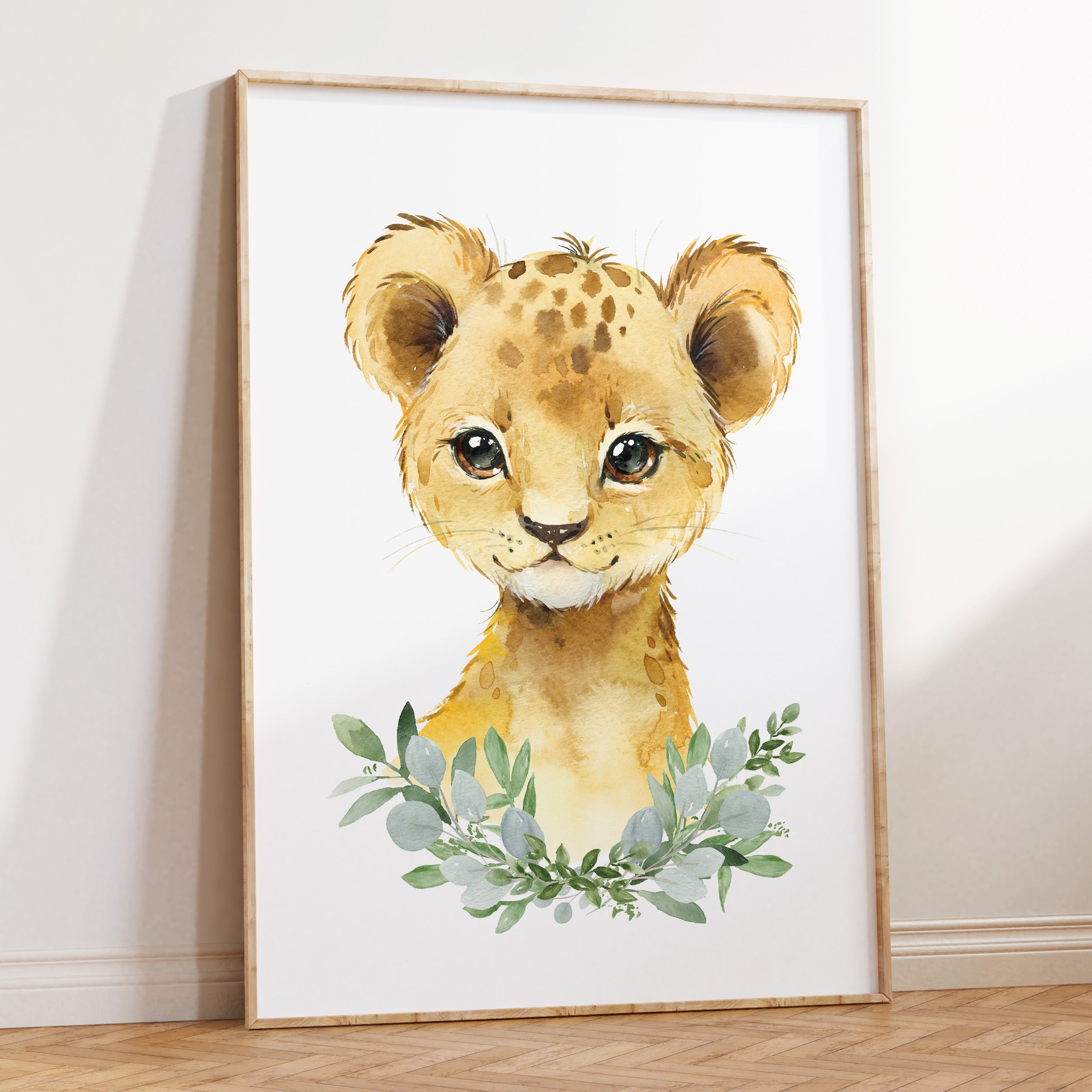 Lion Cub Nursery Print | Safari & Jungle Animal Wall Art | The Kids ...