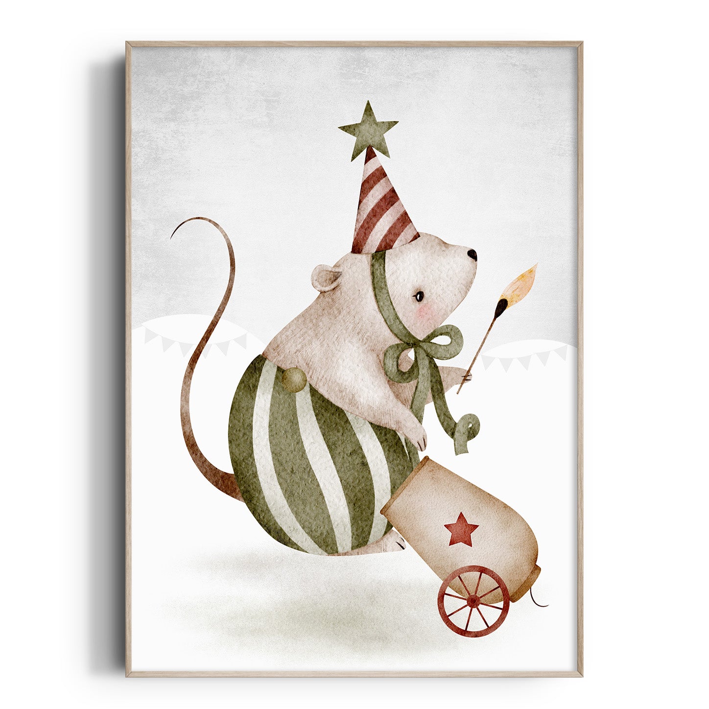 Circus Nursery Print | Mouse Wall Art | The Kids Print Store