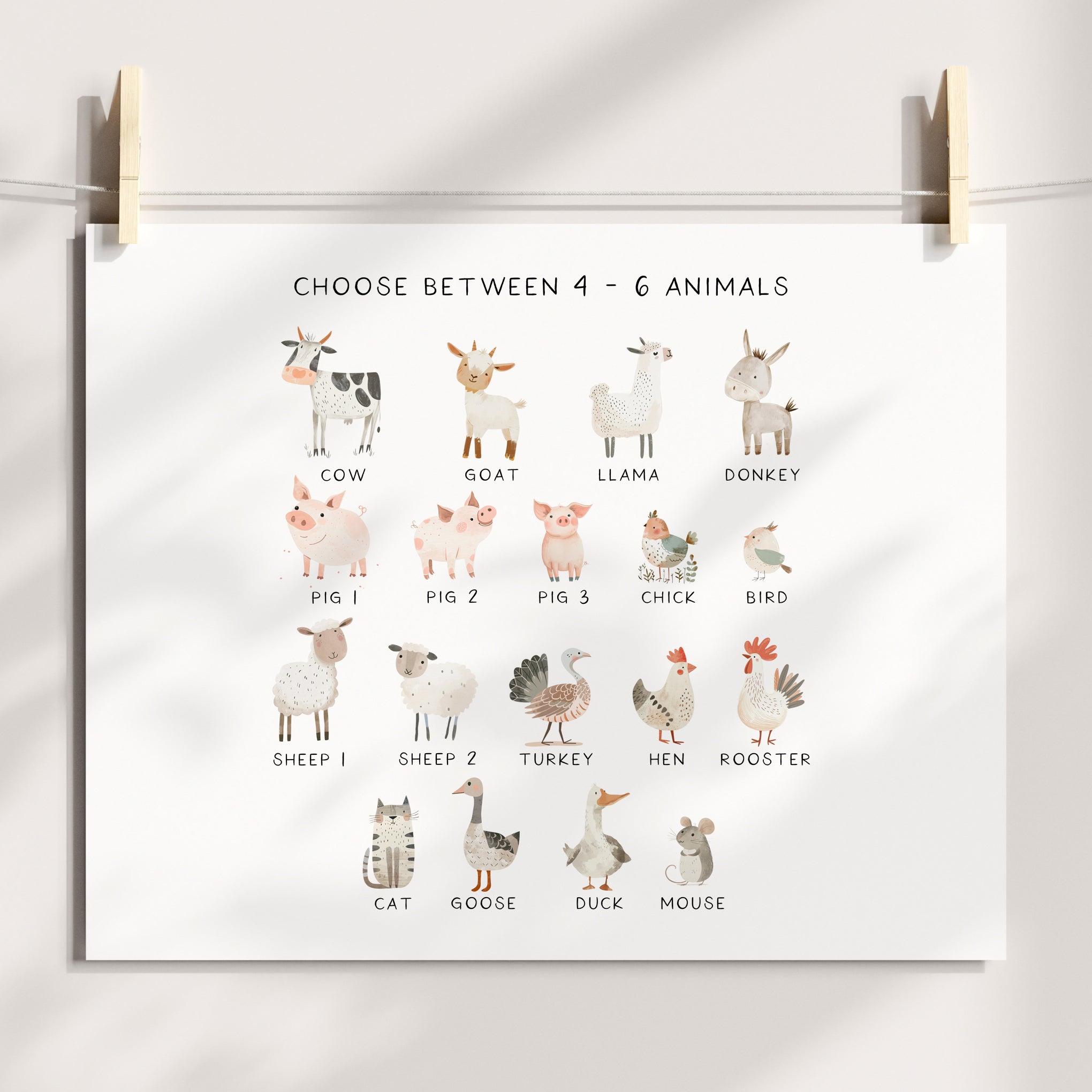 Woodland Animal Name & Letter Print | Boys Personalised Nursery Wall ...