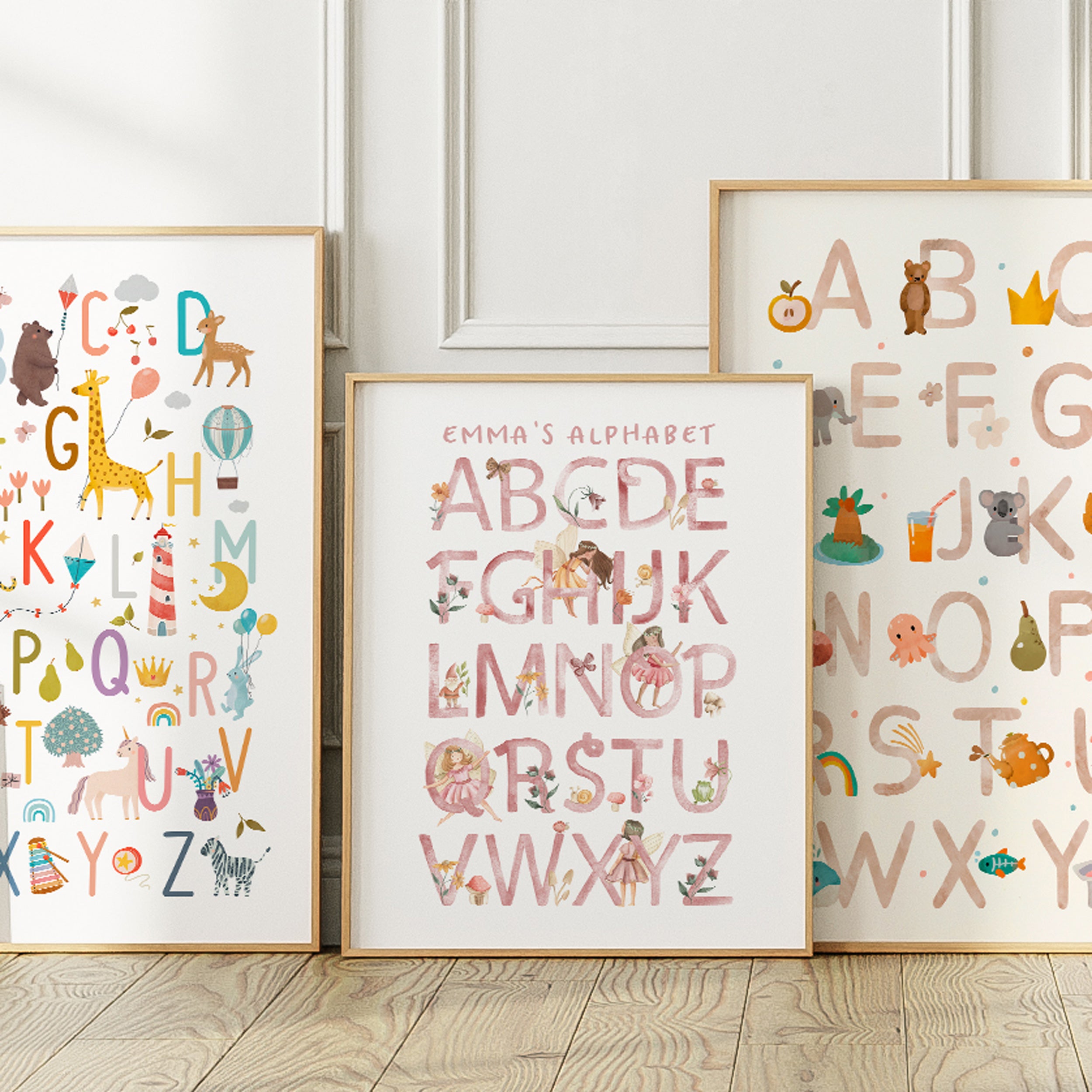 Alphabet Poster | Nursery Alphabet Print | Kids Wall Art – The Kids ...