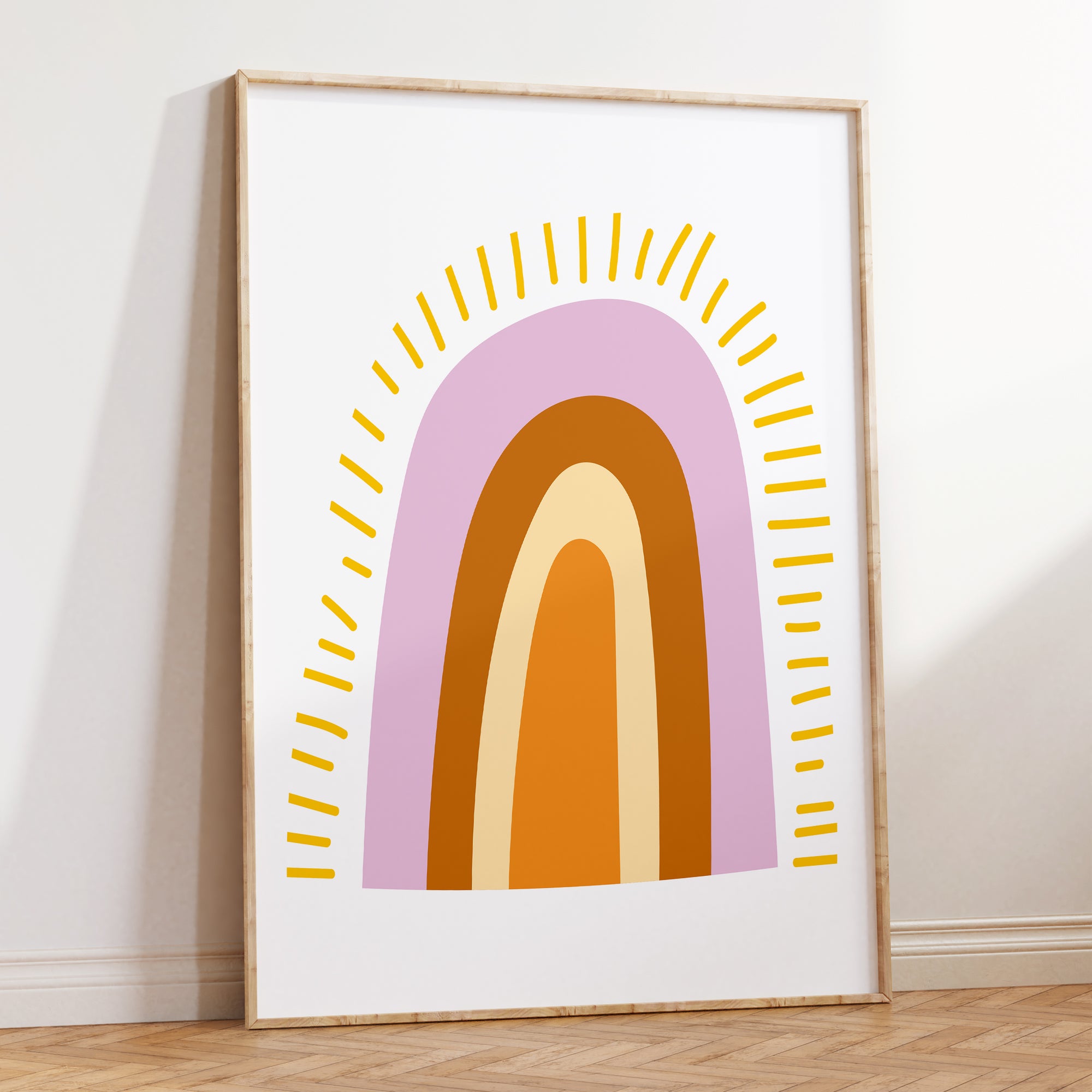 Boho Rainbow Nursery Print | Girls Rainbow Wall Art | The Kids Print ...