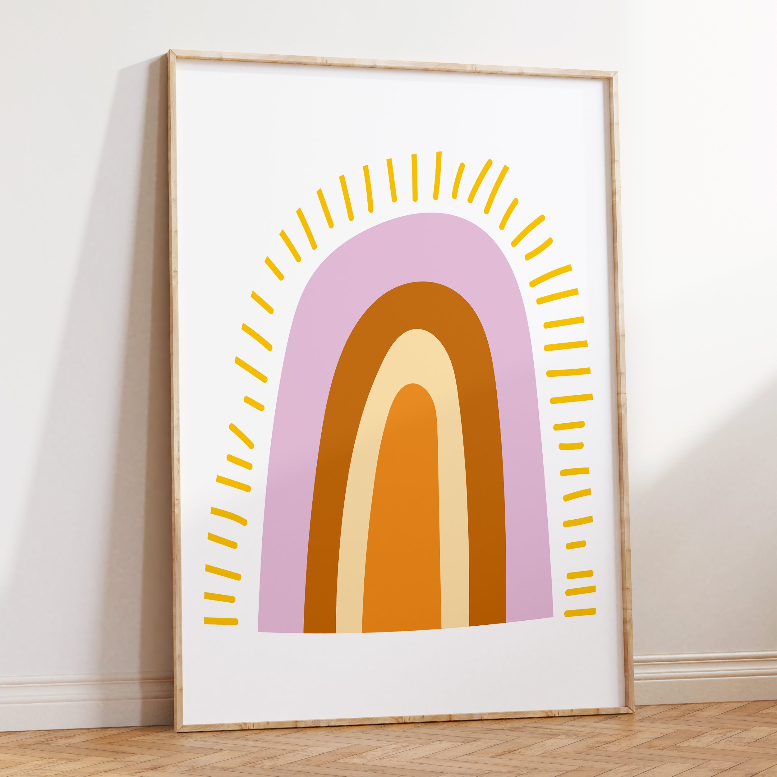 Boho Rainbow Nursery Print | Girls Rainbow Wall Art | The Kids Print ...