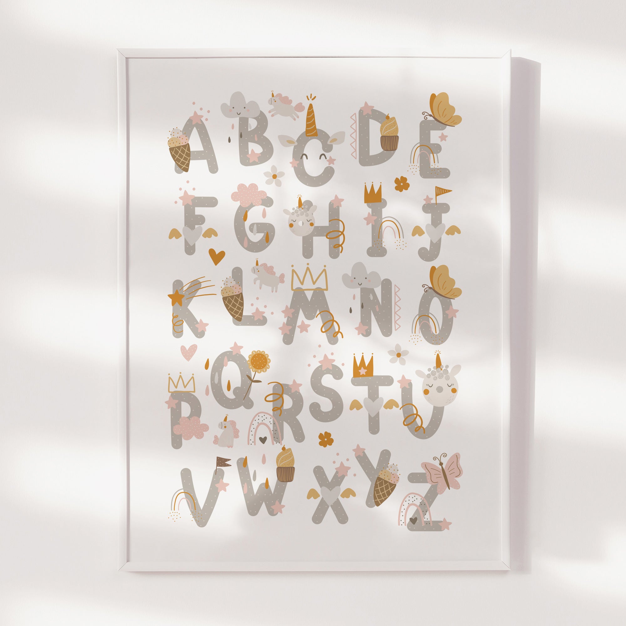 Alphabet Print | Unicorn Nursery Wall Art | Girls Room Decor – The Kids ...