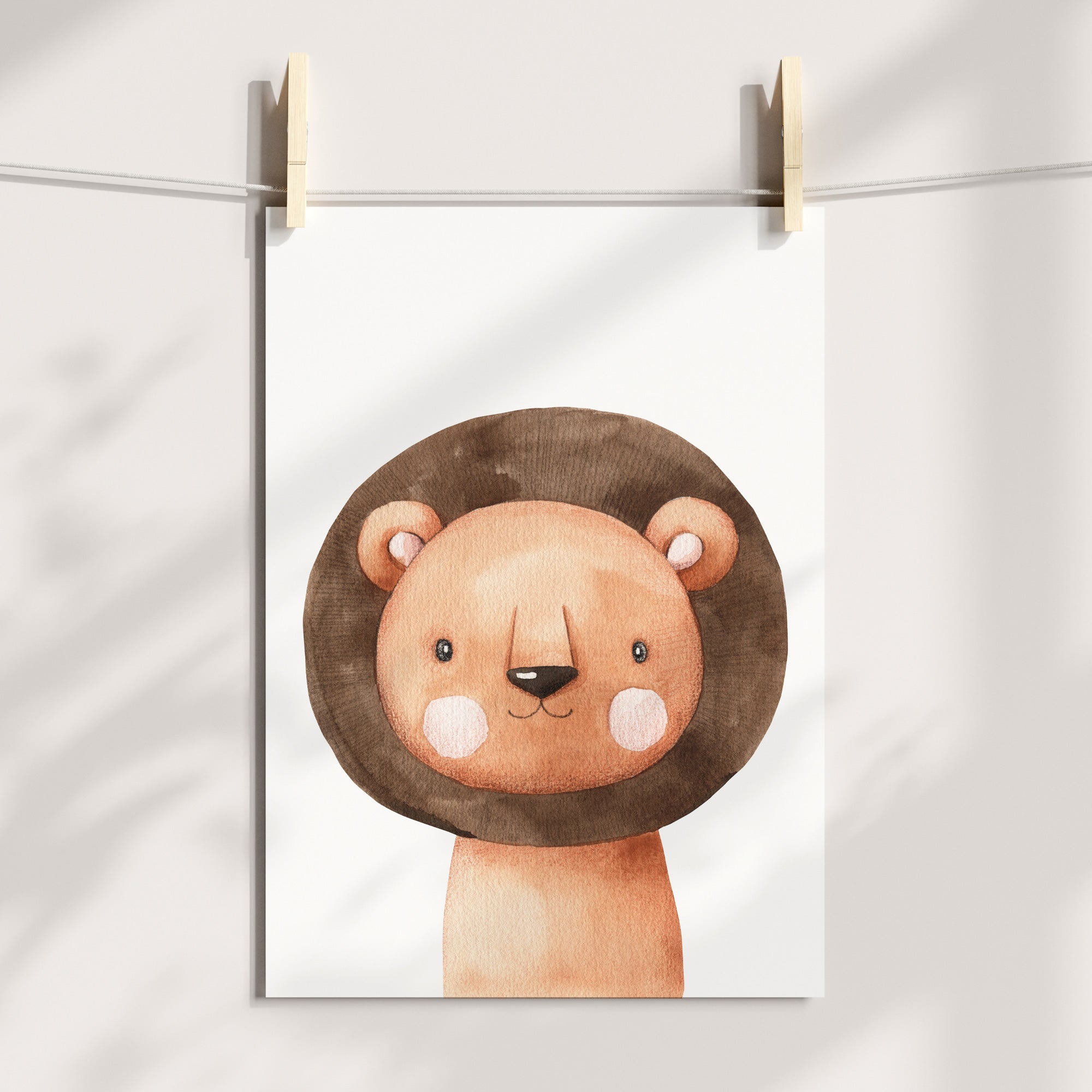 Lion Nursery Print | Safari & Jungle Animal Wall Art | The Kids Print ...