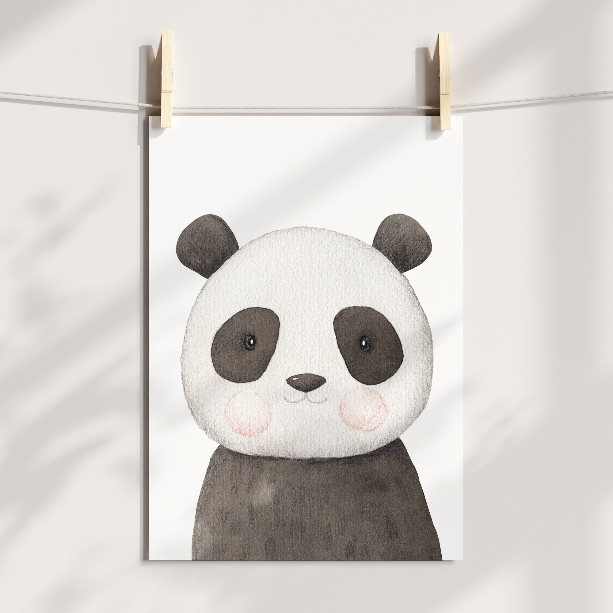 Panda Nursery Print | Safari & Jungle Animal Wall Art | The Kids Print ...
