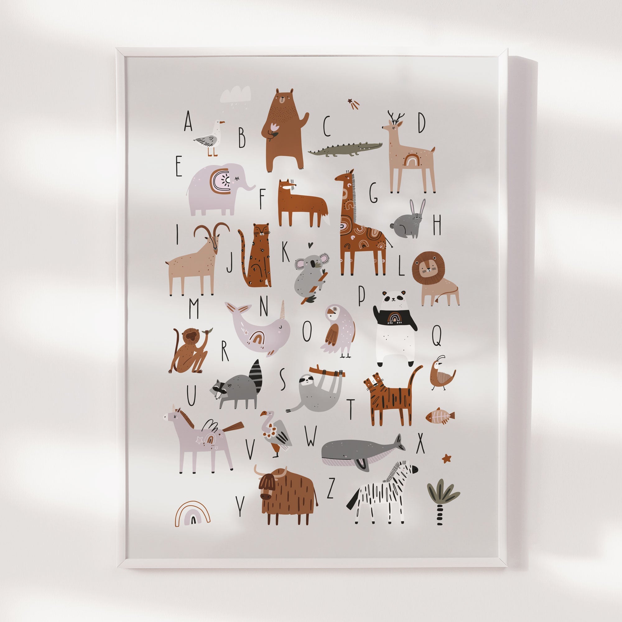 Animal Alphabet Poster | Nursery Prints | Kids Wall Art – The Kids ...