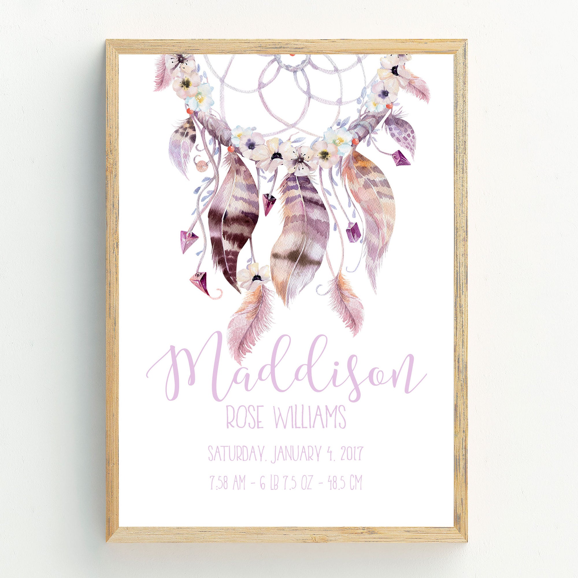 Birth Poster | Name Print | Custom Print | Art for Kids | Wall Art for ...