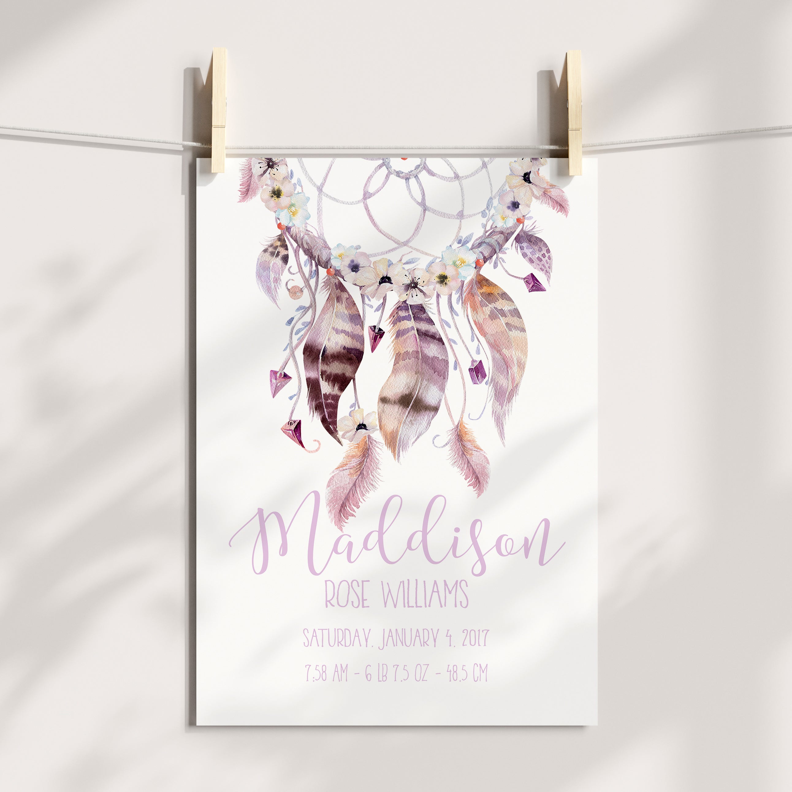 Birth Poster | Name Print | Custom Print | Art for Kids | Wall Art for ...